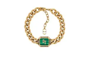 Dior Tears Chain Link Bracelet - Gold/malachite