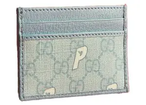 PALACE X Gucci Ggp Supreme Card Case - Pale Blue
