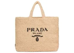 Prada Raffia Tote Bag