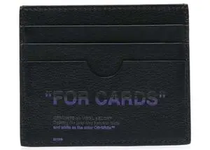 Off-White Card Case Quote - Black/purple