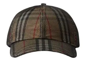 Burberry Mesh Overlay Check Baseball Cap