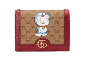 Gucci X Doraemon Card Case - Ebony/beige