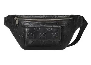 Gucci Gg Embossed Belt Bag - Black