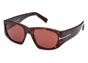 TOM FORD Square Frame Sunglasses 53 - Havana/bordeaux (ft0987/52s