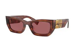 Miu Miu Rectangle Sunglasses - Tobacco/violet (0mu 09ws 11q08s)