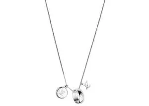 LOUIS VUITTON Monogram Charms Necklace - Silver