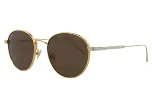 CARTIER Round Frame Sunglasses - Gold/brown (ct0009s