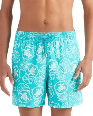 Vilebrequin Moorea 5.5" Printed Swim Trunks Ceramic
