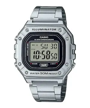 Casio Digital Watch With Band - Stainless Steel