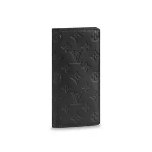 LOUIS VUITTON Brazza Wallet Monogram Shadow - Black