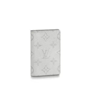 LOUIS VUITTON Pocket Organizer Monogram Antarctica Taiga - White