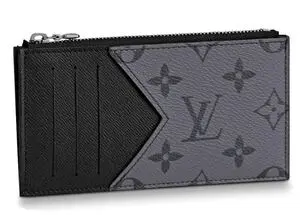 LOUIS VUITTON Coin Card Holder Monogram Eclipse Reverse