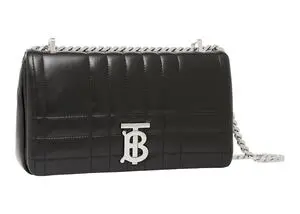Burberry Small Quilted Leather Lola Bag - Black/silver/tone