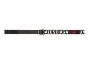 Balenciaga Rising Logo Belt - Black