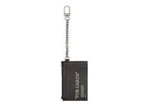 Off-White Quote Bookish Key Ring Card Case - Black
