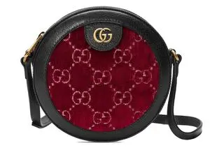 Gucci Round Gg Velvet Shoulder Bag