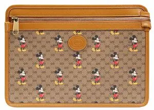 Gucci X Disney Mini Gg Supreme Mickey Mouse Pouch - Beige
