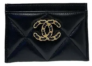 Chanel 19 Card Holder - Black (ap1167)