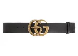 Gucci Square Buckle Belt Printed Black