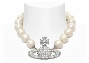 VIVIENNE WESTWOOD Neysa Pearl Choker - Silver