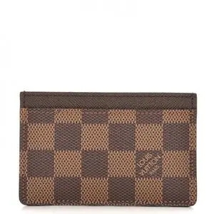 LOUIS VUITTON Card Holder Damier Ebene - Brown