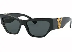 Versace Cat Eye Sunglasses - Black (ve4383 Gb1/87)