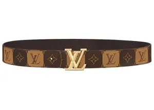 LOUIS VUITTON Pyramide Stripes 40mm Reversible Monogram Belt - Brown