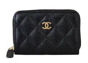 Chanel Classic Zipped Coin Purse - Black (ap0216)