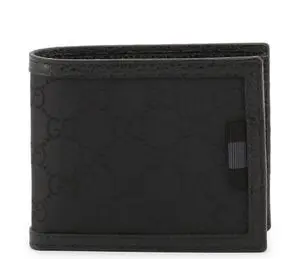 Gucci Bifold Wallet Gg Nylon With Coin Pouch - Black