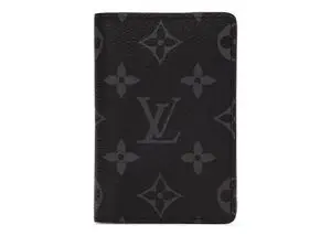 LOUIS VUITTON Pocket Organizer Monogram Eclipse Nm Grey