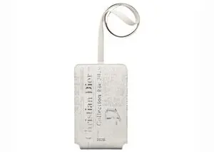 Dior X Daniel Arsham Phone Holder Newspaper Print Grained Calfskin - White