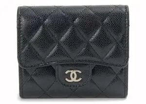 Chanel Classic Small Flap Trifold Wallet - Black (ap0229)