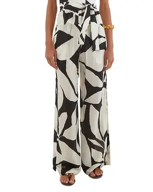 VIX PAULA HERMANNY Bossa Lea Wide Leg Palazzo Pants - Multi