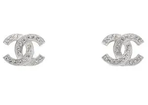 Chanel Silver Tone Earrings
