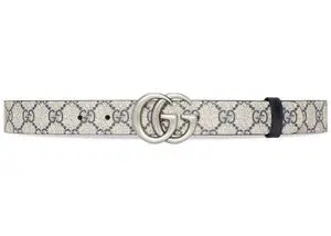 Gucci Gucci GG Marmont Reversible Belt Beige/navy