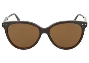 Bottega Veneta Round Frame Acetate Sunglasses - Shiny Dark Havana/dark Espresso (bv0119s/30001112