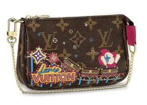LOUIS VUITTON Pochette Accessories Monogram Vivienne Holiday Mini