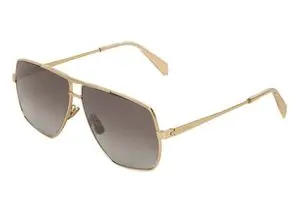 Celine Metal Frame 25 Polarized Sunglasses - Gold/gradient Brown
