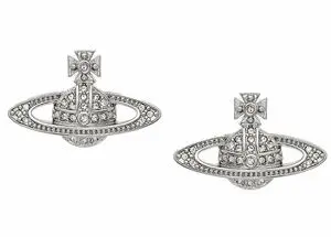 VIVIENNE WESTWOOD Earrings Mini Bas Relief - Silver