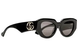 Gucci Oval Full Rim Sunglasses - Black (gg1421s/001/fr)
