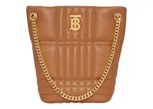 Burberry Small Lola Bucket Bag - Maple Brown/gold/tone