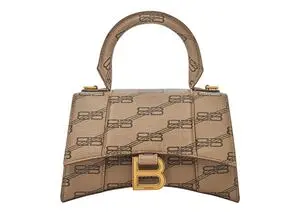 Balenciaga Hourglass Xs Handbag Bb Monogram