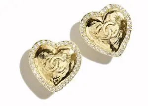 Chanel Stud Earrings - Gold/crystal (abd072 B16157 Nw375)