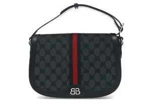 Gucci Gucci X Balenciaga The Hacker Project Medium Shoulder Bag - Black