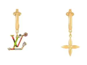 LOUIS VUITTON X Takashi Murakami Superflat Earrings - Gold