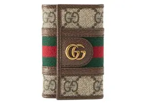 Gucci Ophidia Gg Key Case - Beige/ebony