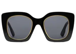 Gucci Oversize Square Frame Sunglasses - Black (691318 J0740 1012)