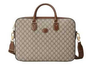 Gucci Interlocking Gg Business Case - Beige/ebony