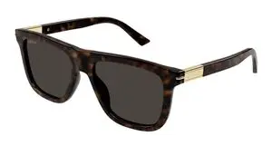 Gucci Tortoise Square Frame Sunglasses - Dark Havana/brown (gg1502s/002