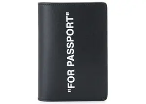 Off-White Off Off Quote Passport Holder For Passportin - Black/white